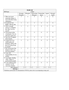 Development and validation of a Brief Assessment of Recovery Capital ...