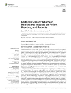 Editorial: Obesity stigma in healthcare: Impacts on policy, practice ...