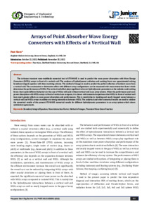 Arrays of point absorber wave energy converters with effects of a ...