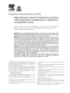 High INtensity Interval Training in pATiEnts with Intermittent ...