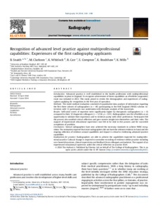 Recognition of advanced level practice against multiprofessional ...